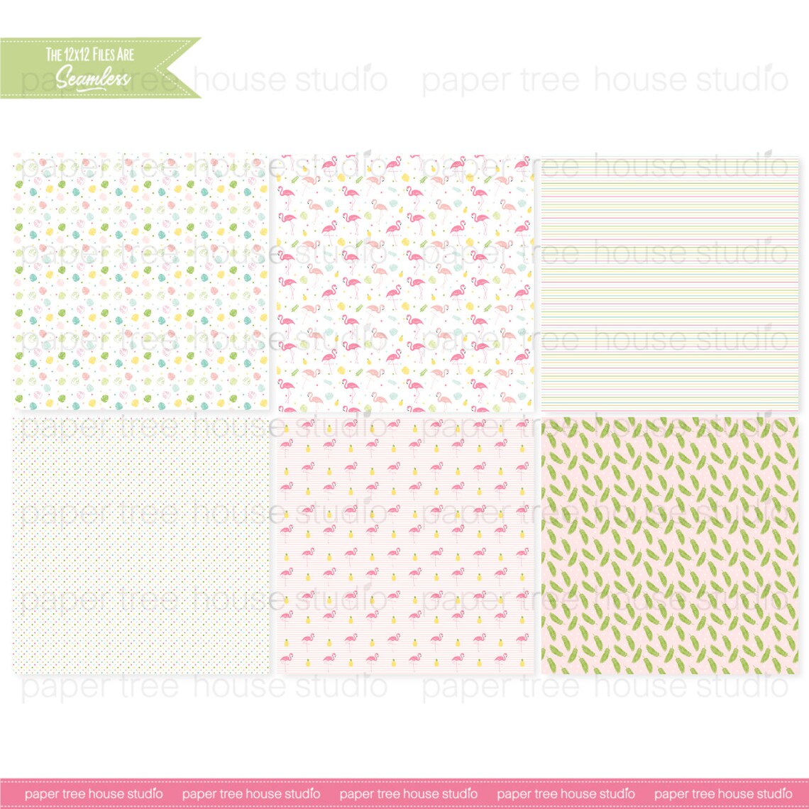 Flamingo Clip Art & Paper Bundle. Flamingo Clip Art. Flamingo - Etsy