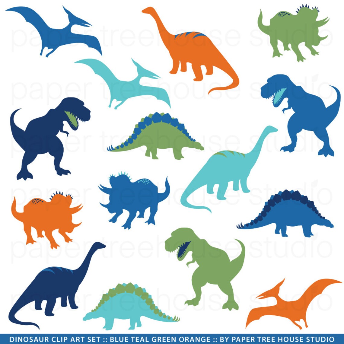 Dinosaur Clip Art. Trex Clipart. Stegosaurus Clipart. Triceratops Clip ...