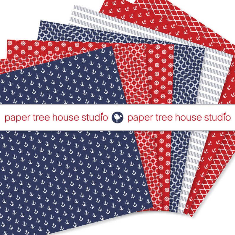 Nautical Digital Paper. Sailboat Digital Paper. Sailboat - Etsy