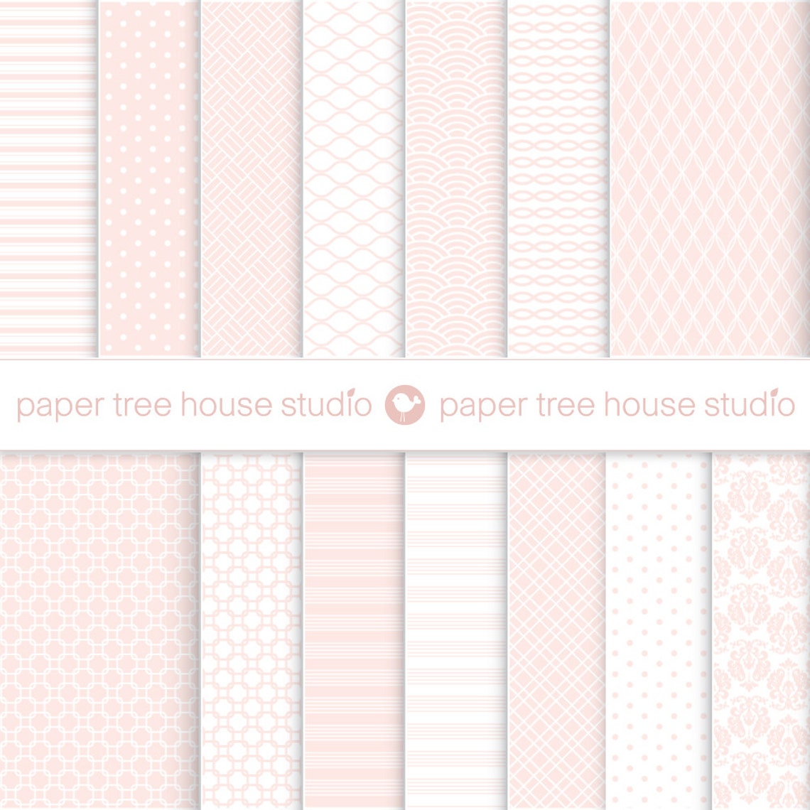 Blush Pink Digital Paper. Light Pink Digital Paper. Blush | Etsy