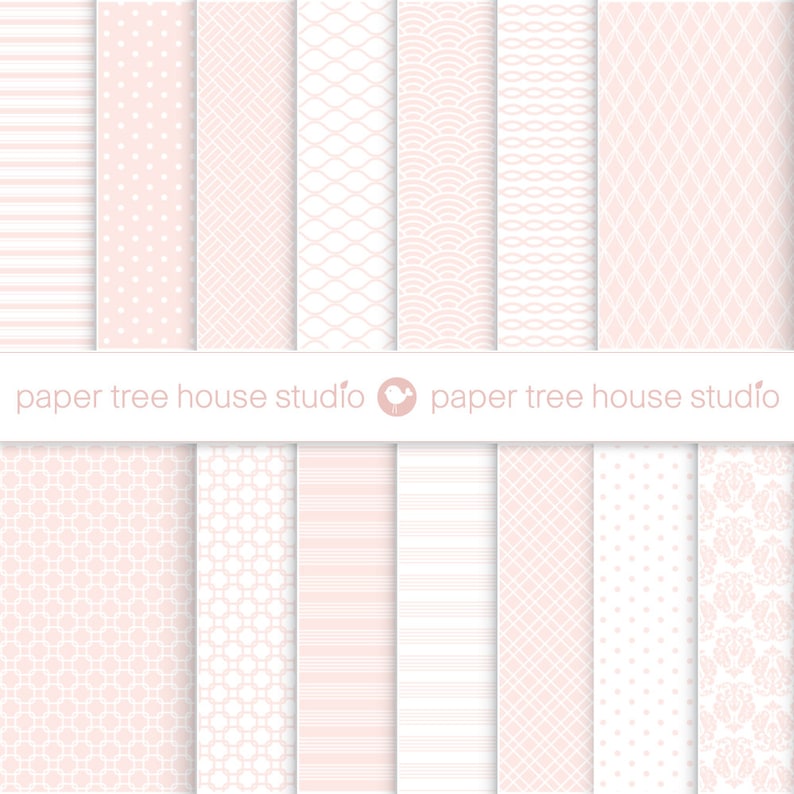 Blush Pink Digital Paper. Light Pink Digital Paper. Blush - Etsy