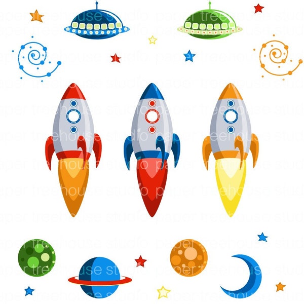 Outer Space Clipart - Etsy