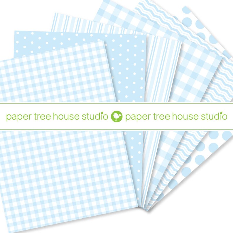 Blue Digital Paper. Light Blue Scrapbook Paper. Baby Shower - Etsy