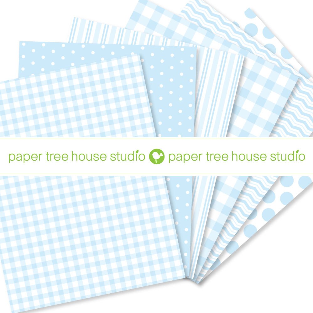 Blue Digital Paper. Light Blue Scrapbook Paper. Baby Shower - Etsy