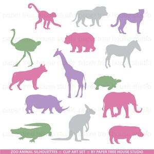 Zoo Clip Art. Pink Safari Clip Art. Animal Clipart. Giraffe Clip Art ...