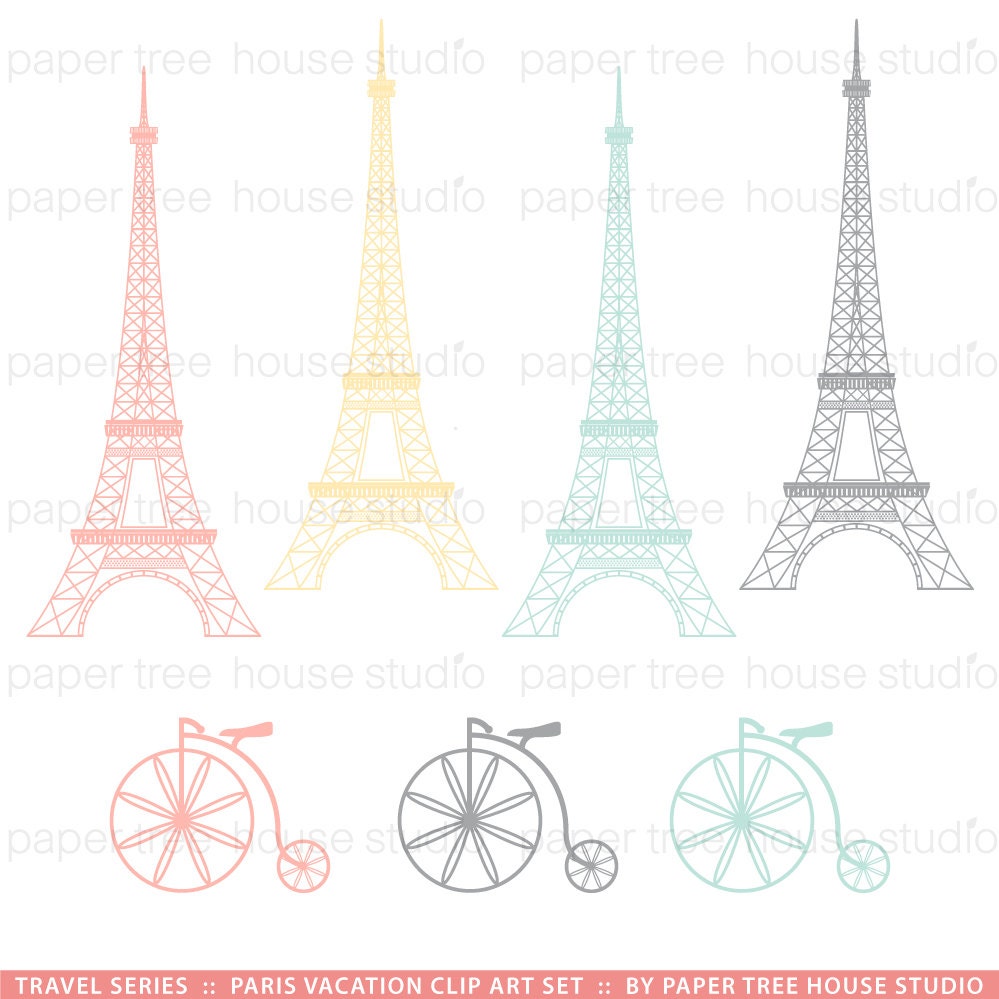 Travel Clip Art. Vacation Clipart. Paris Clip Art. France Clip - Etsy