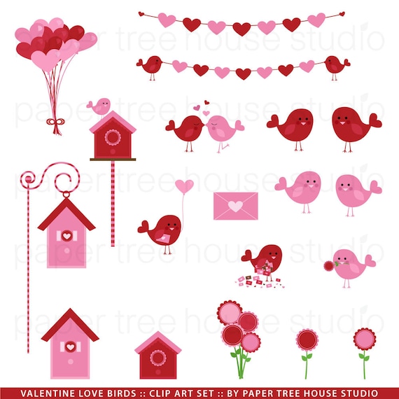 Valentine Bird Clip Art