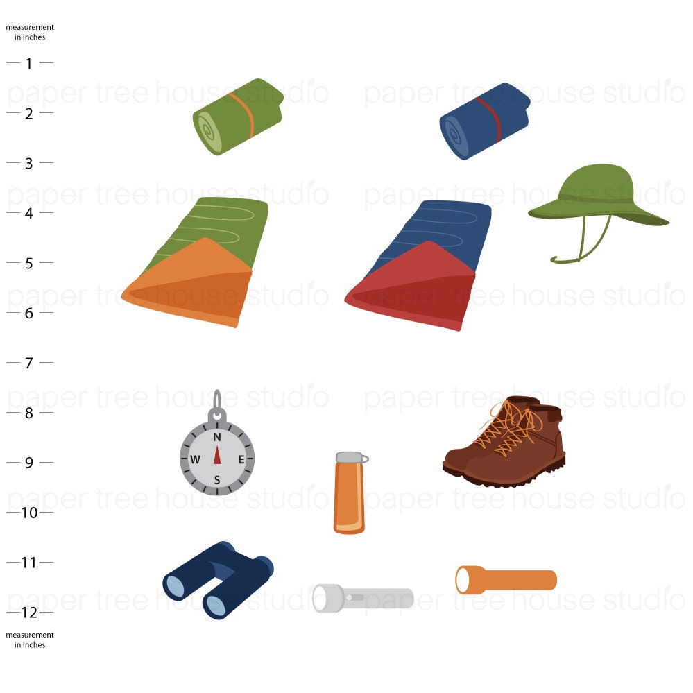 Camping Clip Art. Tent Camping Clipart. Hiking Clipart. Outdoor Clip ...