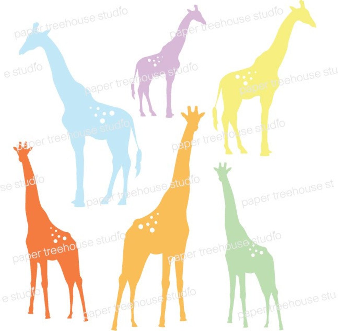 Giraffe Clip Art. Safari Nursery Decor. Giraffe Printable. Giraffe ...