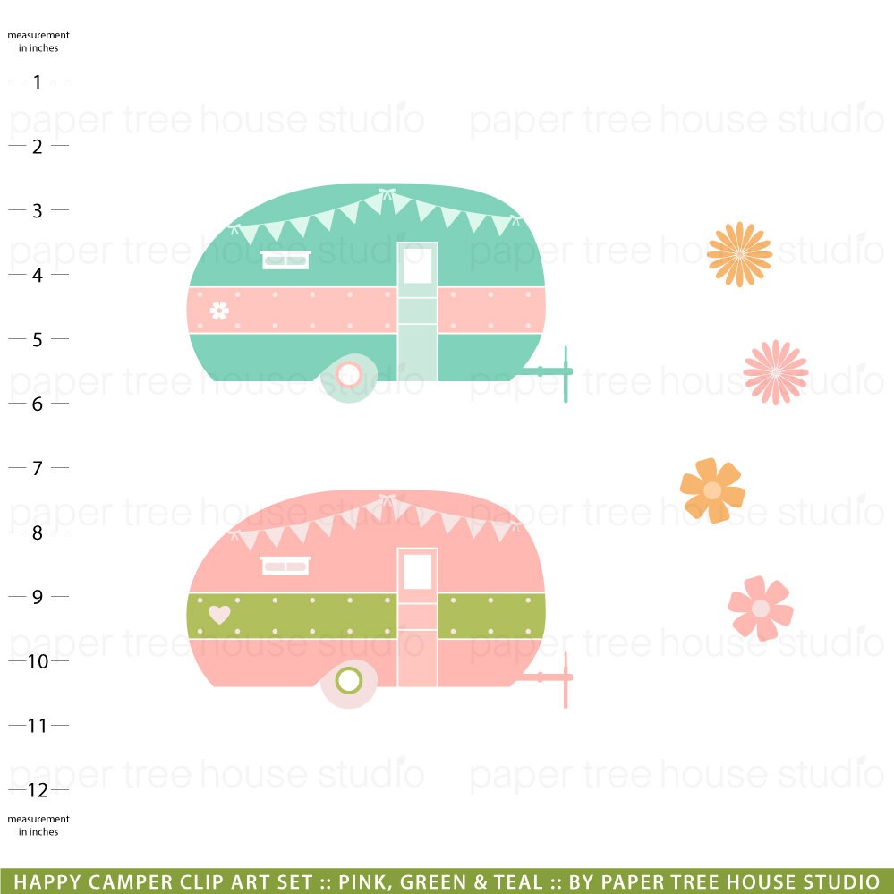 Camping Clip Art. Camper Clipart. Glamping Clip Art. Sleepover - Etsy ...