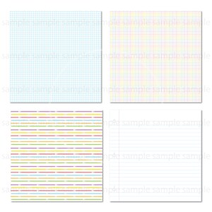 Back to School Digital Paper Set. School Supplies Digital Paper ...