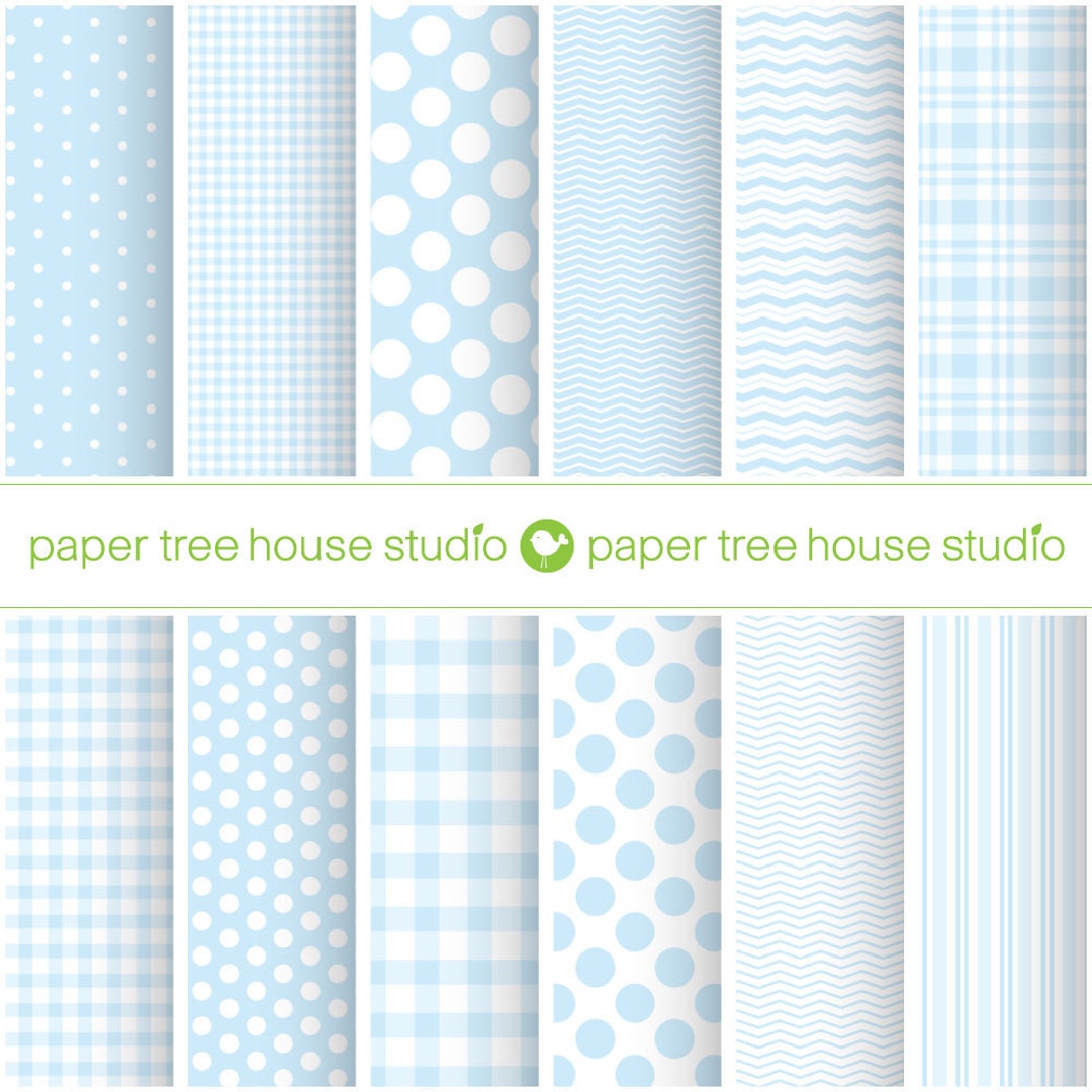 Blue Digital Paper. Light Blue Scrapbook Paper. Baby Shower Paper. Blue ...
