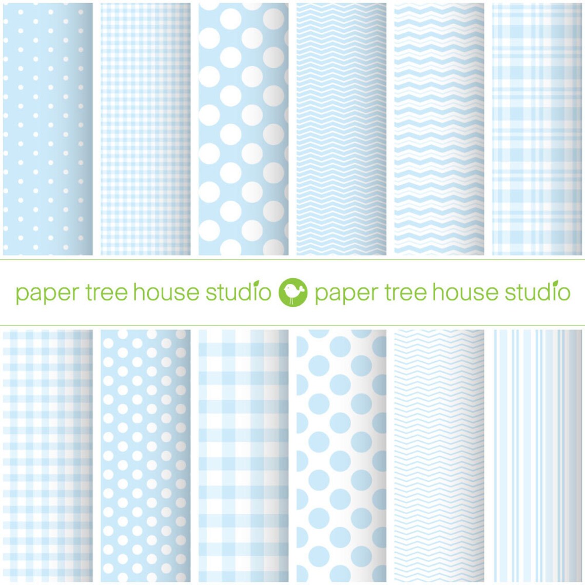 Blue Digital Paper. Light Blue Scrapbook Paper. Baby Shower | Etsy