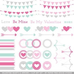 Valentine Clip Art. Valentine Download. Heart Clipart. Valentine Banner ...