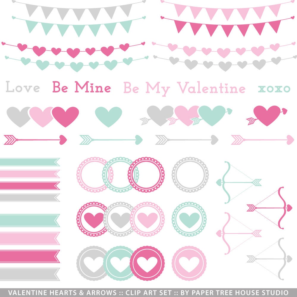 Valentine Clip Art. Valentine Download. Heart Clipart. Valentine Banner ...