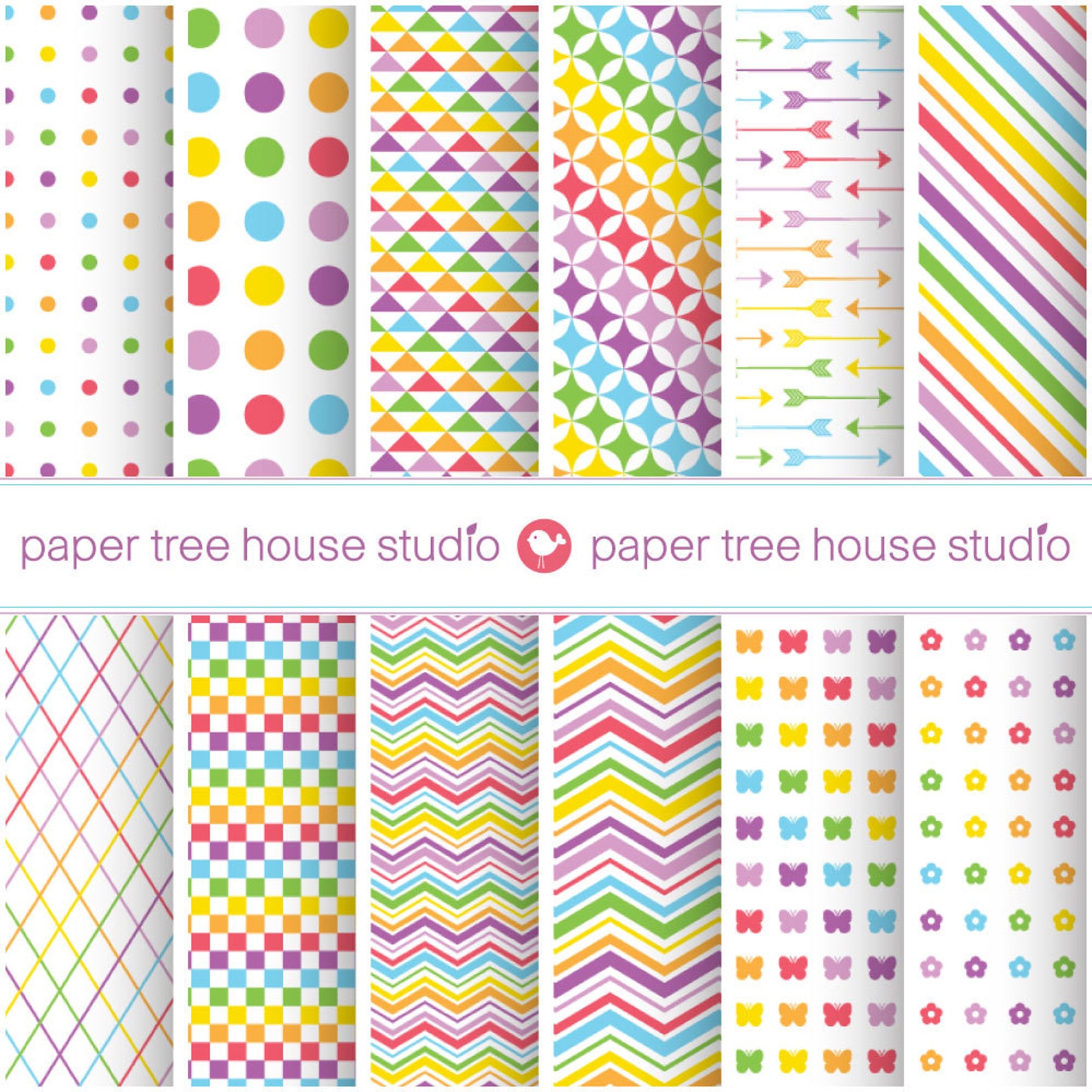 Rainbow Digital Paper. Rainbow Scrapbook Paper. Rainbow - Etsy