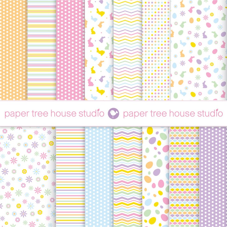 Easter Digital Papers. Easter Digital Scrapbook Paper. Bunny Print ...