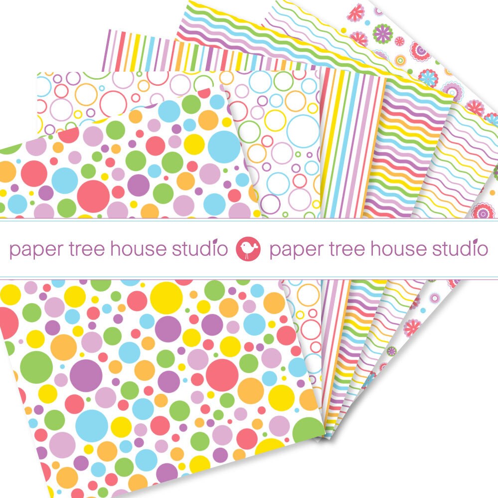 Rainbow Digital Paper. Rainbow Scrapbook Paper. Rainbow - Etsy