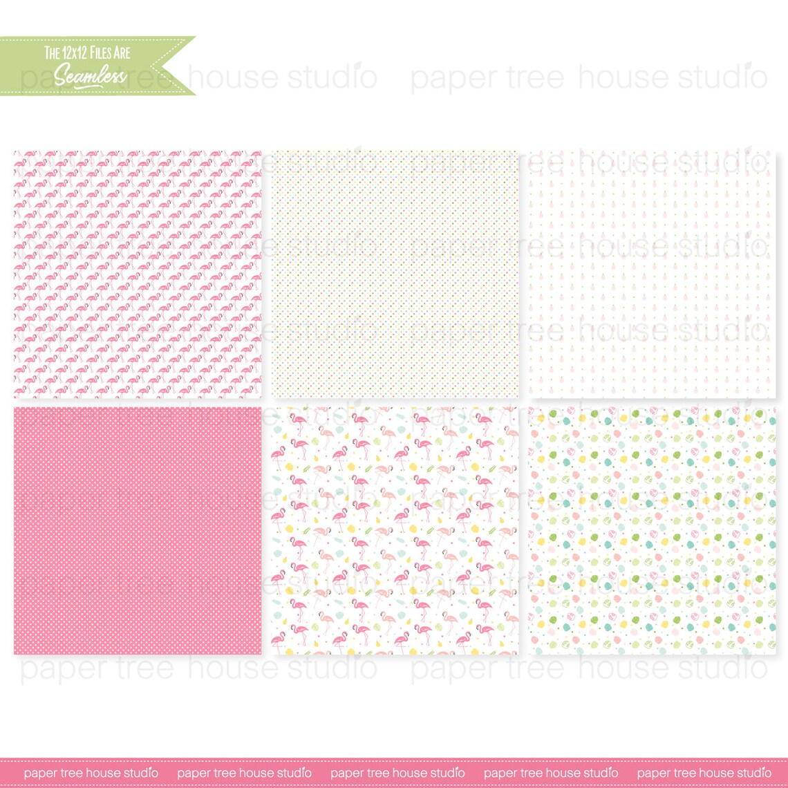 Flamingo Clip Art & Paper Bundle. Flamingo Clip Art. Flamingo - Etsy