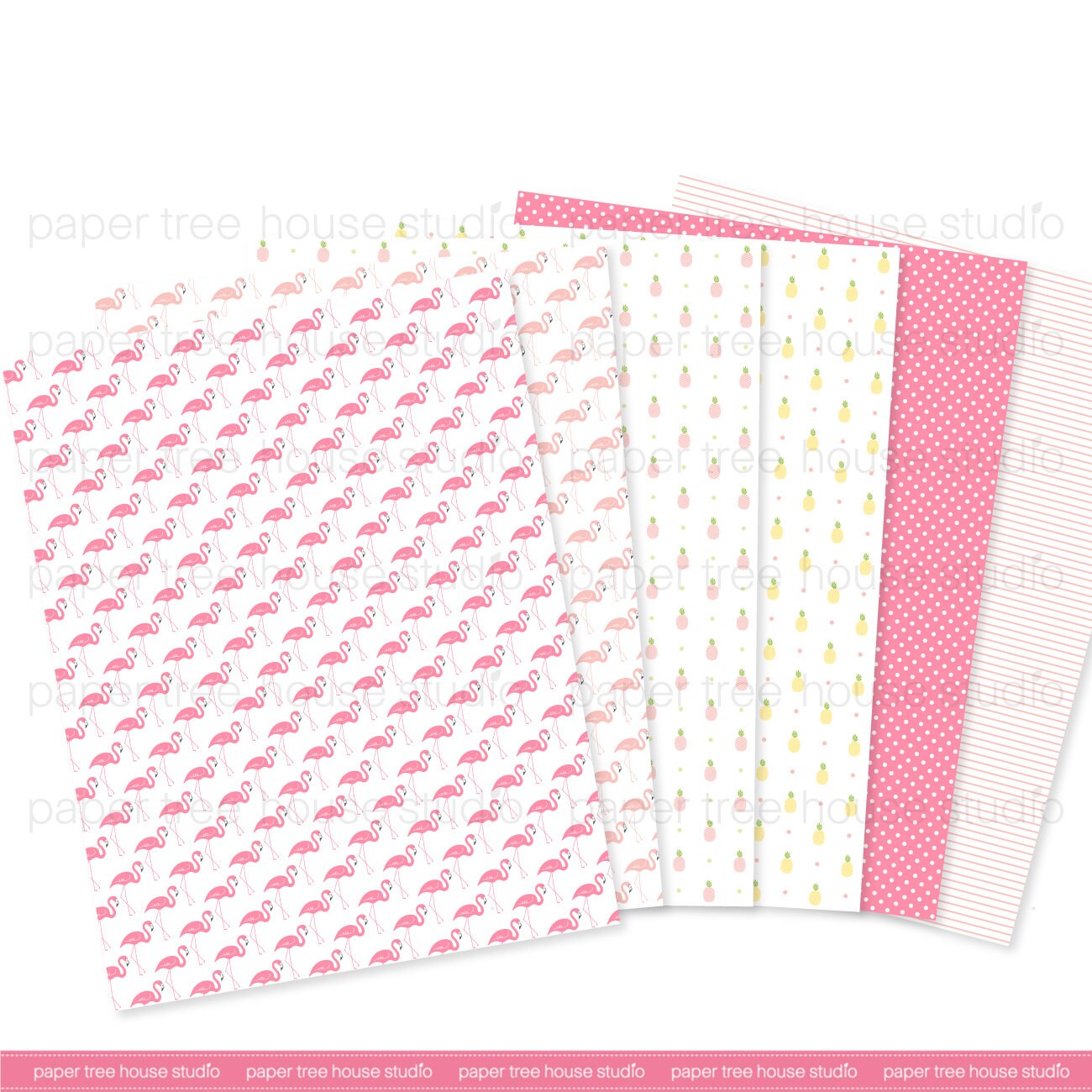 Flamingo Clip Art & Paper Bundle. Flamingo Clip Art. Flamingo - Etsy