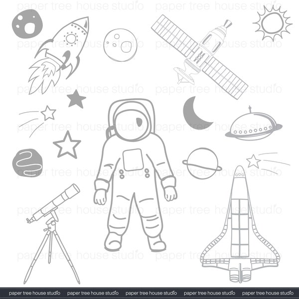 Astronaut Clipart - Etsy