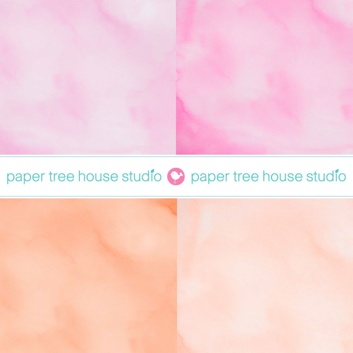 Watercolor Digital Papers. Painted Paper Download. Hand | Etsy