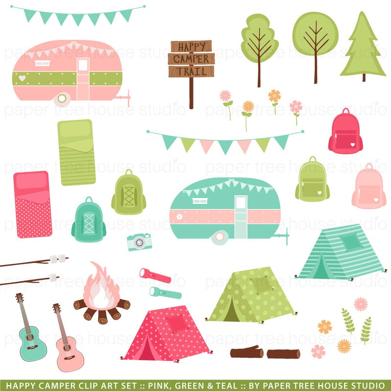 Camping Clip Art - Etsy