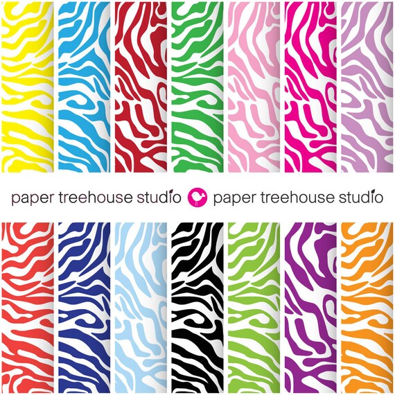 Digital Papers Zebra Stripes Fourteen 8.5 x 11 inch Print | Etsy