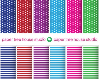 Candy Stripe Digital Paper Pack 40 Color Bundle Seamless - Etsy