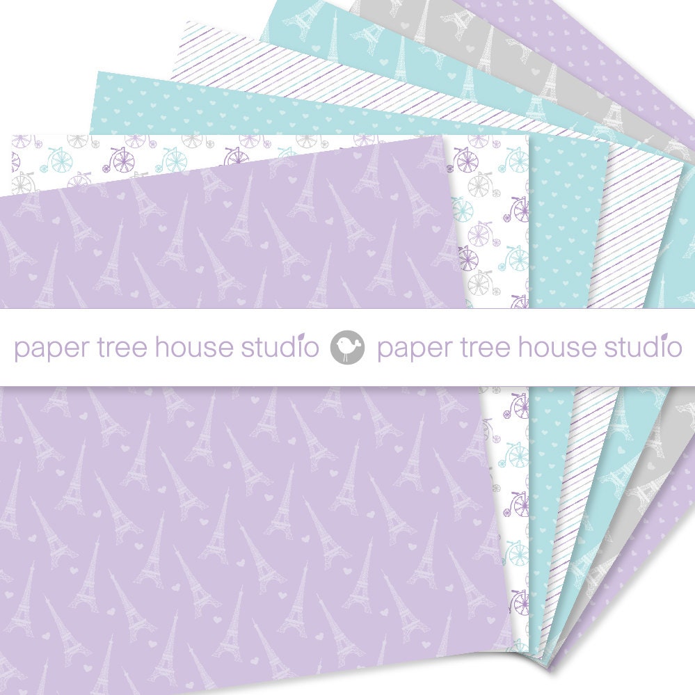 Vacation Digital Paper. Paris Digital Paper. Eiffel Tower Clipart ...