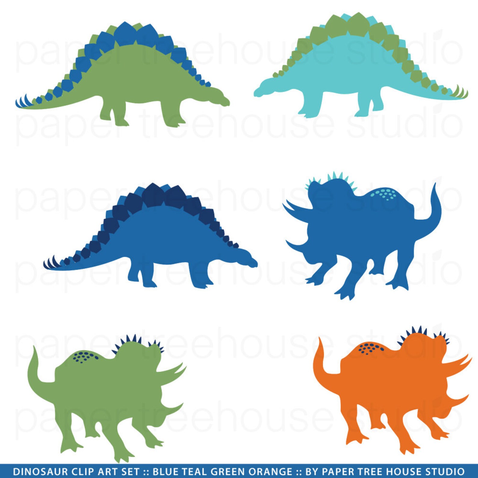 Dinosaur Clip Art. Trex Clipart. Stegosaurus Clipart. Triceratops Clip ...