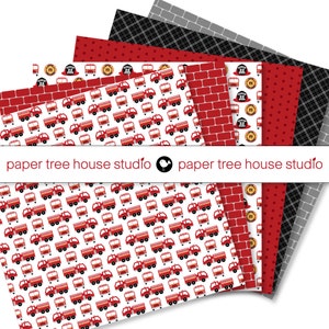 Fire Station Digital Papers. Fire Fighter Clipart. Fire Truck Digital ...