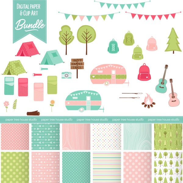 Camping Clip Art - Etsy