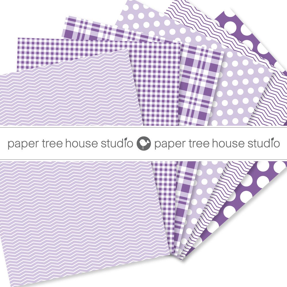 Purple Digital Paper. Purple Polka Dots Paper. Purple Plaid Digital ...