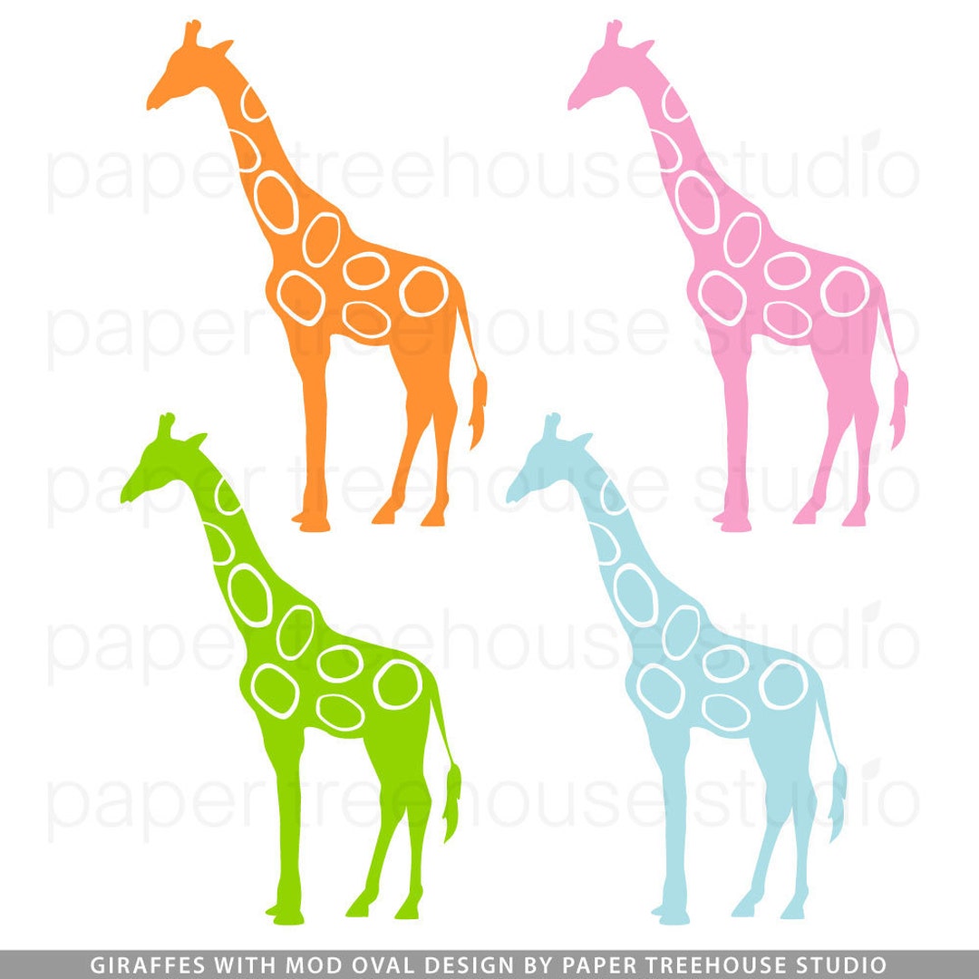 Giraffe Clip Art. Safari Nursery Decor. Giraffe Printable. Giraffe ...