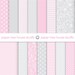 Pink Digital Paper Set. Gray Digital Paper. Quatrefoil Digital Paper ...