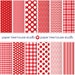 Red Digital Paper. Red Polka Dot Paper. Red Gingham Digital Paper. Red ...