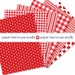Red Digital Paper. Red Polka Dot Paper. Red Gingham Digital Paper. Red ...