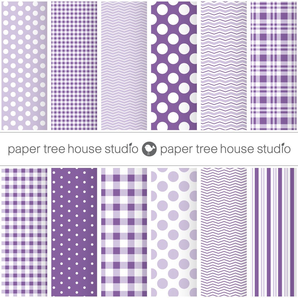 Purple Digital Paper. Purple Polka Dots Paper. Purple Plaid Digital ...