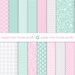 Mint Digital Paper Pack. Pink Digital Paper Pack. Paisley Clipart ...