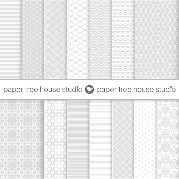 Gray and White Paper - Etsy
