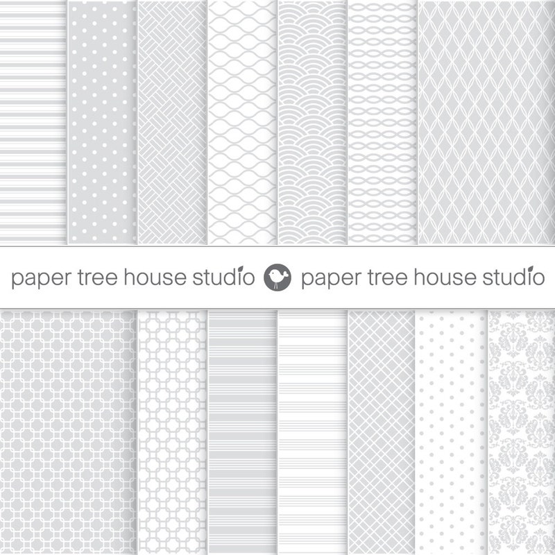 Gray and White Paper - Etsy