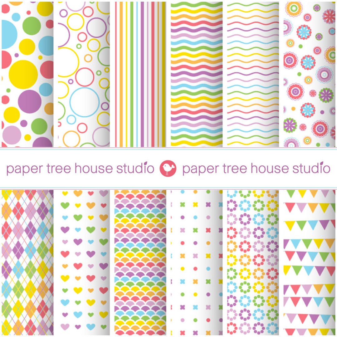 Rainbow Digital Paper. Rainbow Scrapbook Paper. Rainbow Background ...