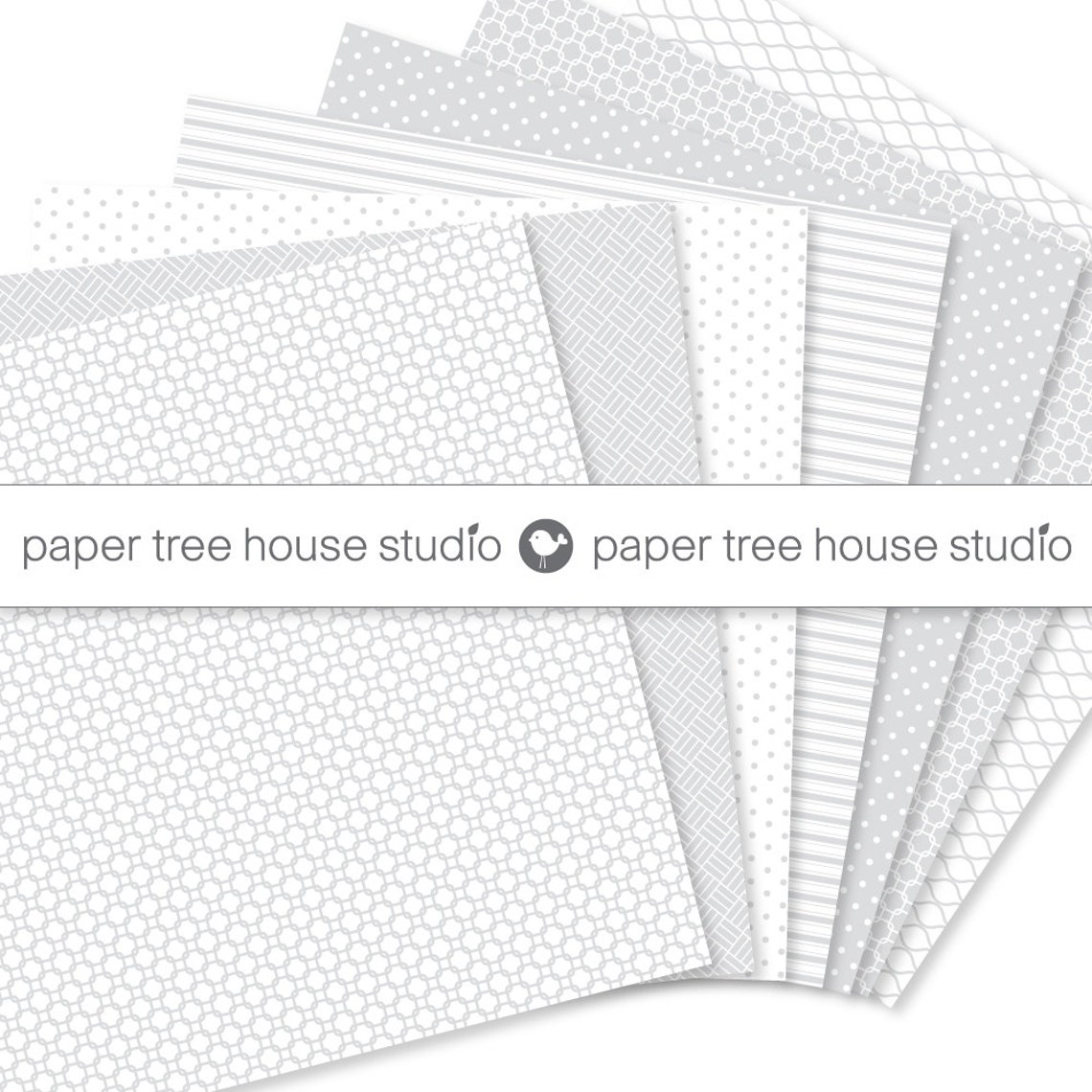 Gray Digital Paper. Gray and White Paper Pack. Shabby Chic - Etsy