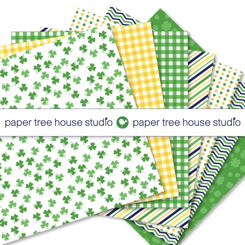 Saint Patrick's Day Digital Paper. Plaid Paper. Leprechaun Clipart ...