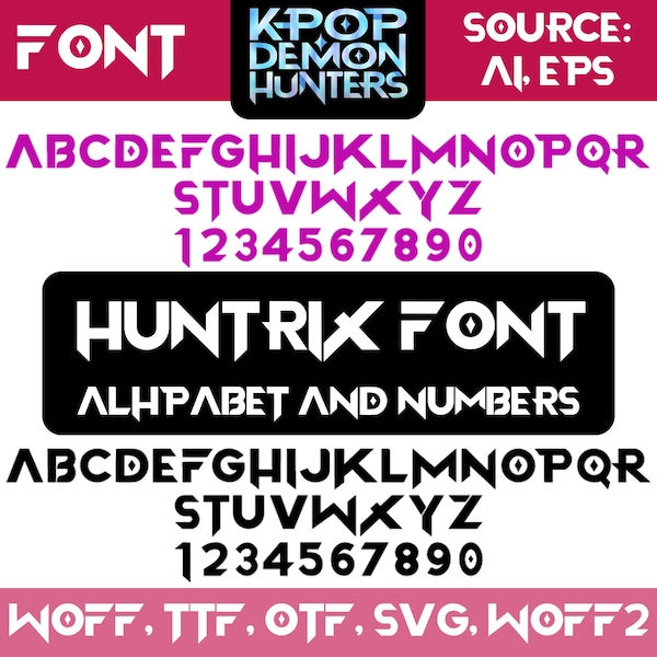 Huntrix Logo - Etsy UK