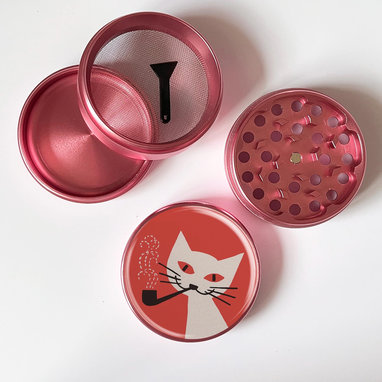 Vintage Cat Grinder: Metal Dry Herb Spice Grinder With Scraper - Etsy