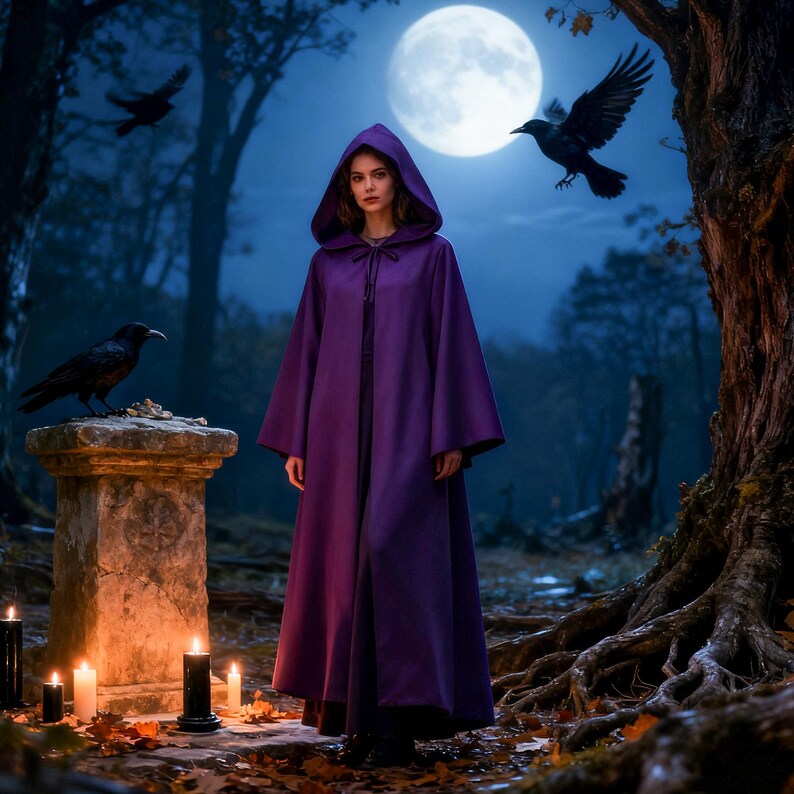 Medieval Retro Cloak, Cosplay Death Dressed as Cape,adult Witch Hooded ...