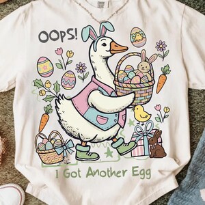 Easter Goose PNG, Cute Bunny Goose Clipart, Funny Egg Goose Sublimation ...