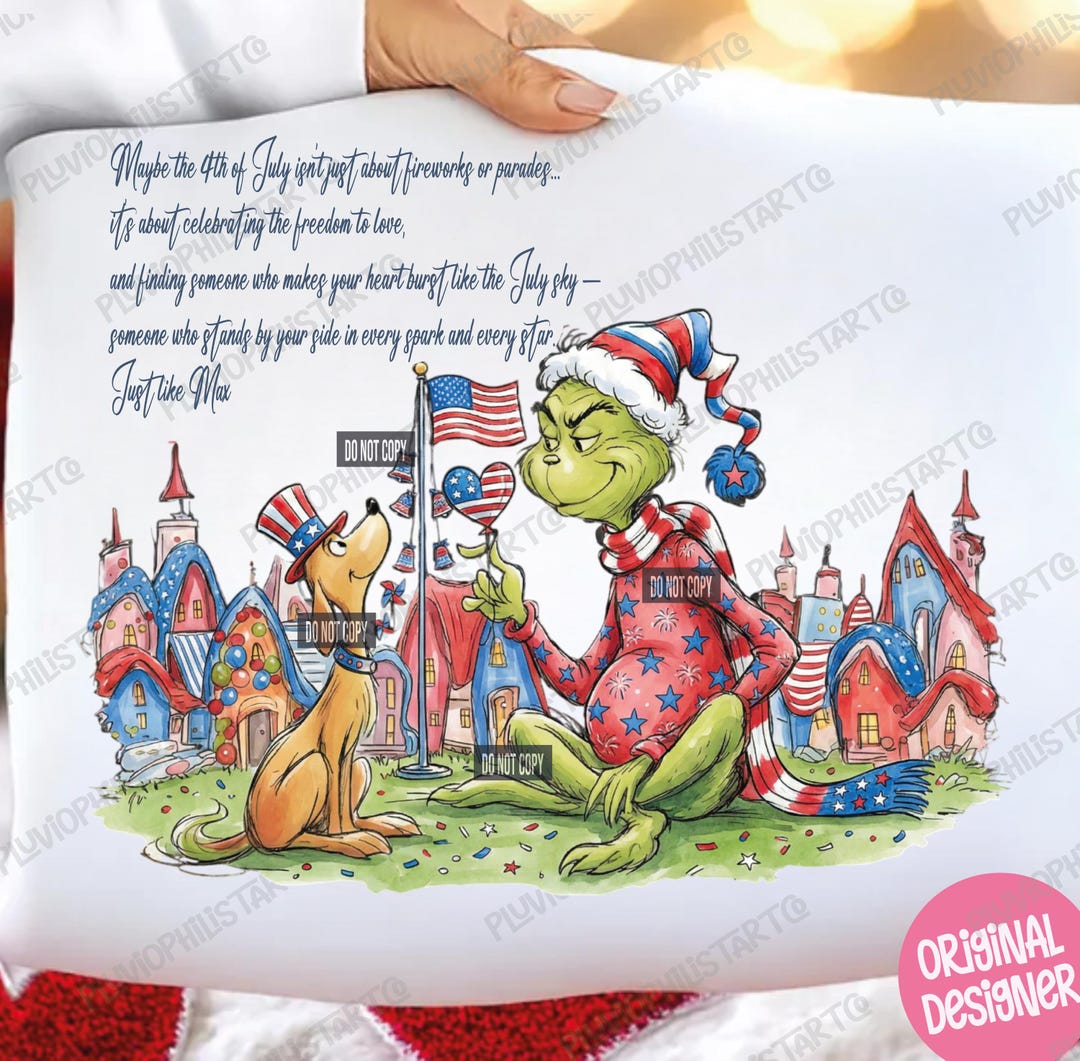 Grinch 4th of July Png, Retro Grinch Independence Day PNG, Patriotic ...